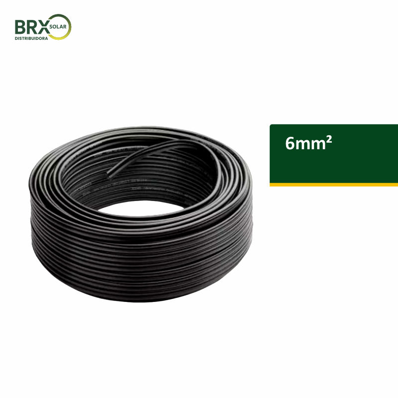 Cabo Solar Preto 6 mm² - BRX Solar - Distribuidora